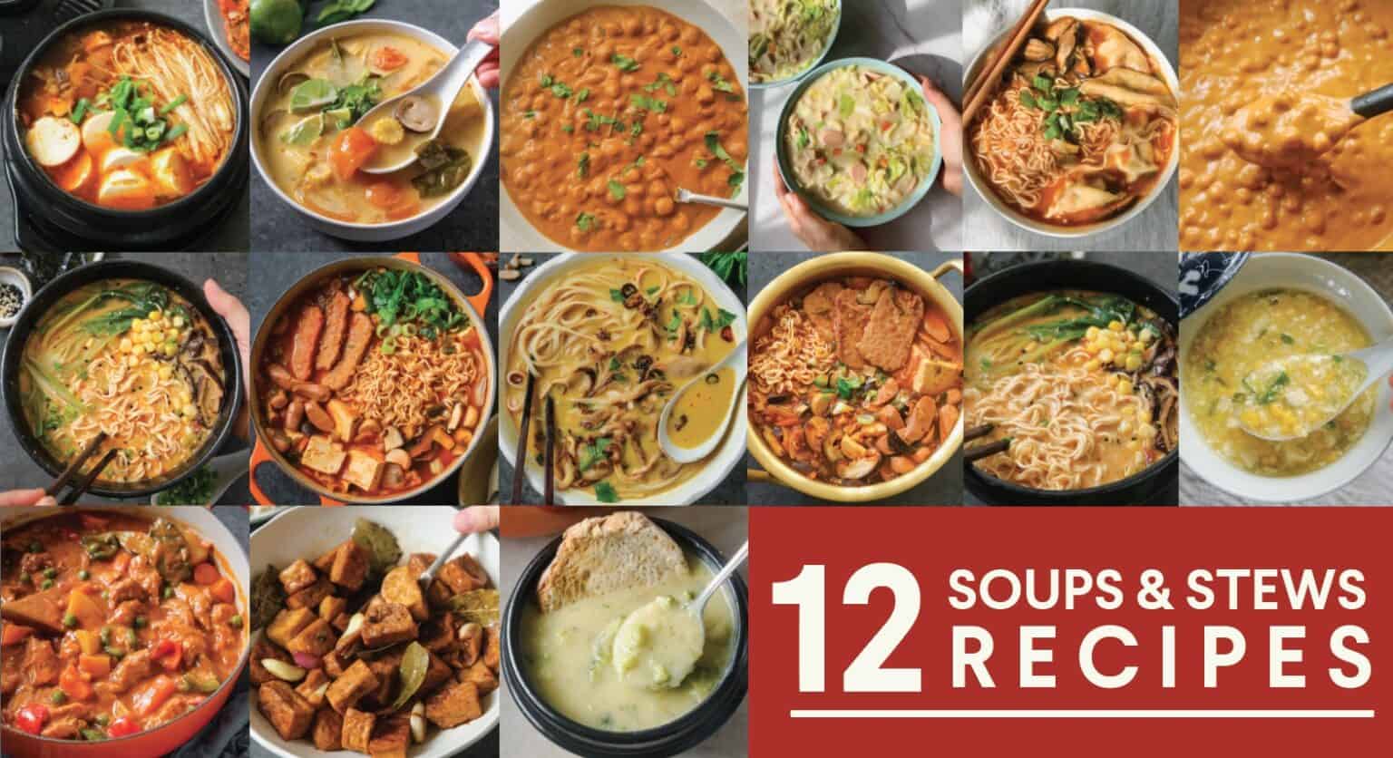 12 Vegan Soups and Stews - The Foodie Takes Flight