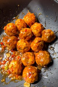 Soy Garlic Tofu Balls - The Foodie Takes Flight