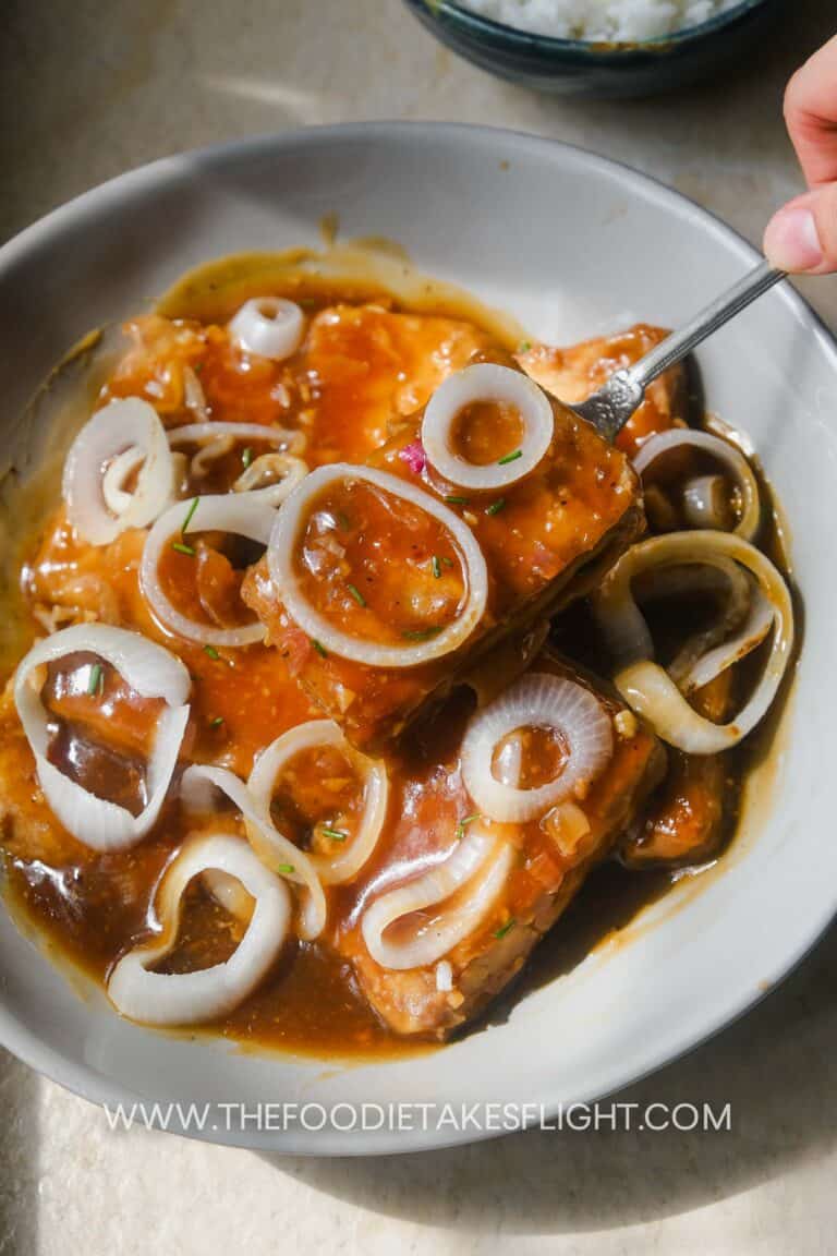 Filipino Tofu Steak - The Foodie Takes Flight