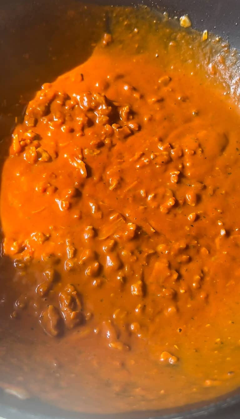 Tomato Gochujang Pasta (Vegan) - The Foodie Takes Flight