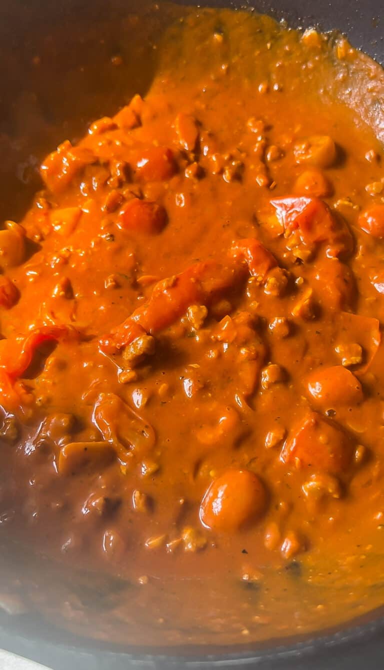 Tomato Gochujang Pasta (Vegan) - The Foodie Takes Flight