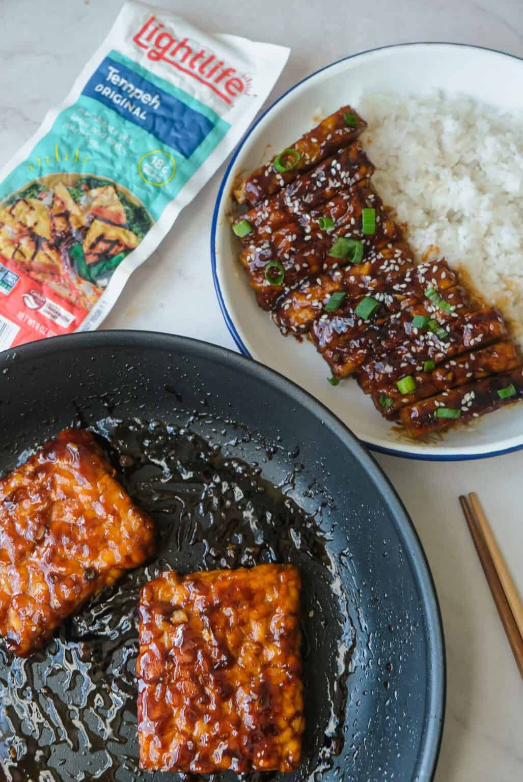 Maple Hoisin Tempeh - The Foodie Takes Flight