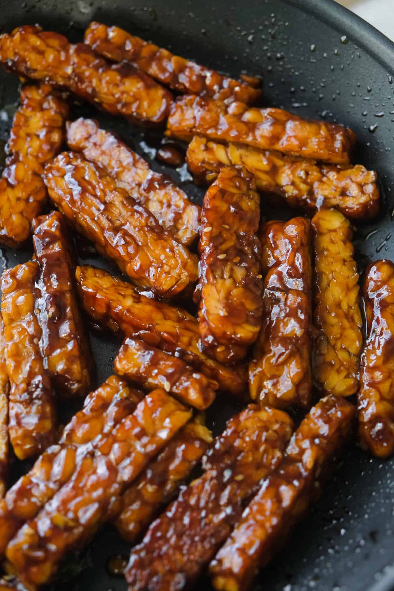Maple Hoisin Tempeh - The Foodie Takes Flight