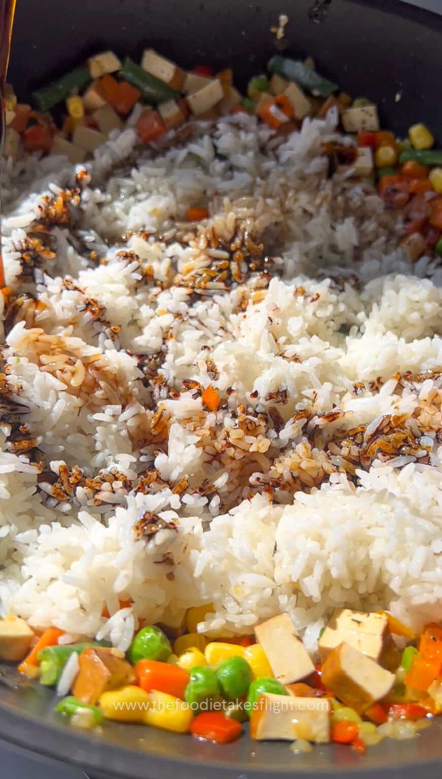 Seaweed Fried Rice - The Foodie Takes Flight