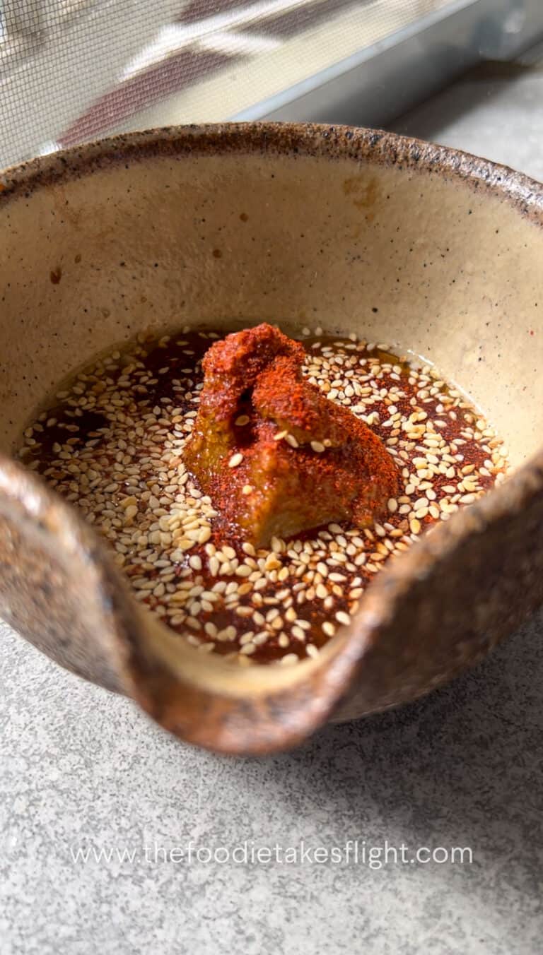 One Pot Mushroom Rice with Spicy Miso Sauce - The Foodie Takes Flight