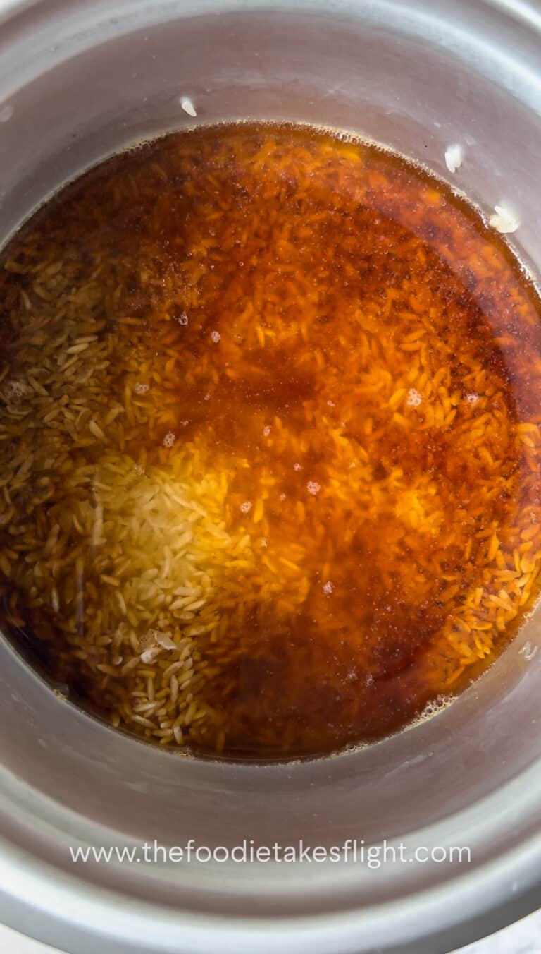One Pot Mushroom Rice with Spicy Miso Sauce - The Foodie Takes Flight