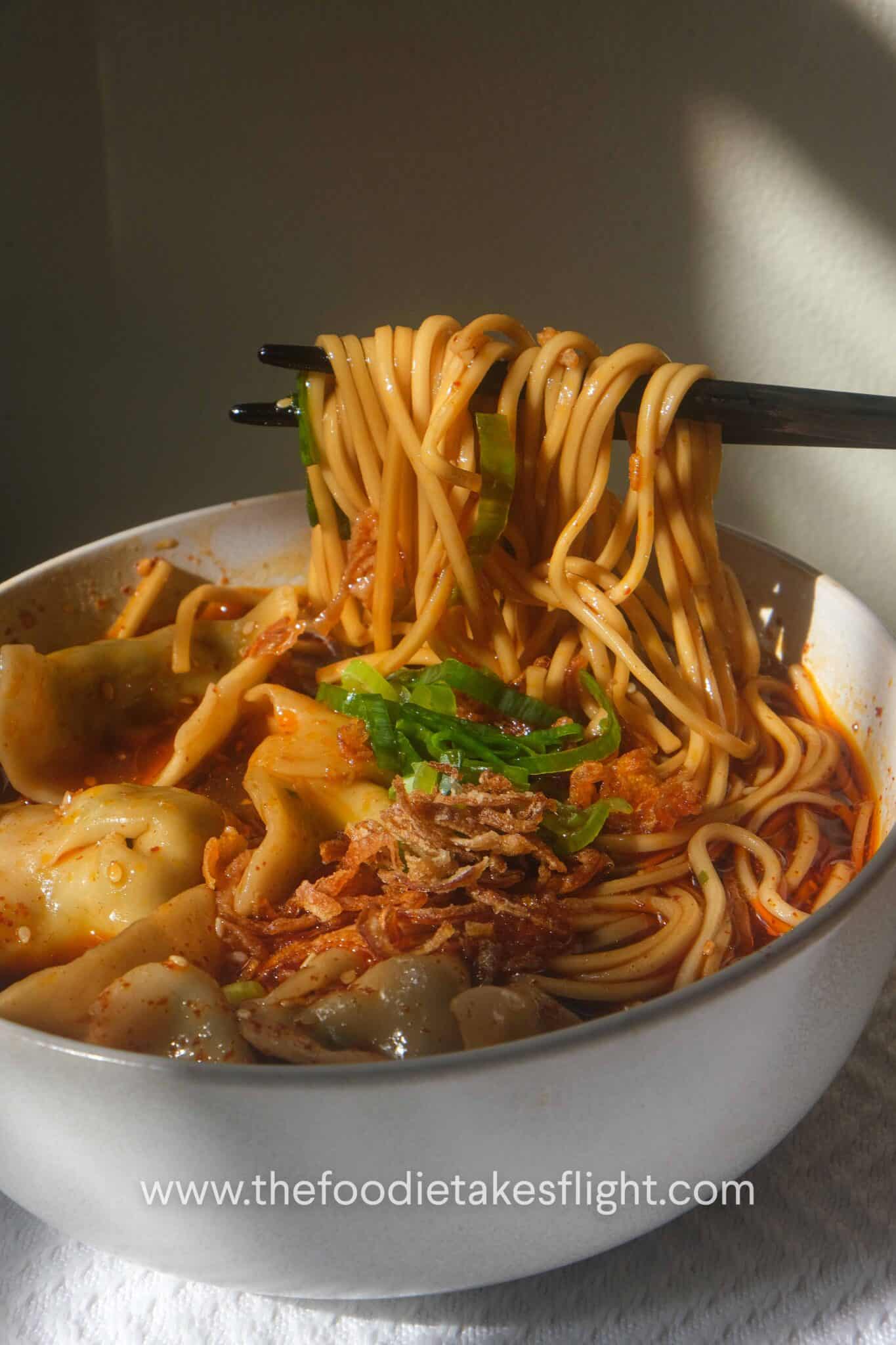 Hot And Sour Dumpling Noodle Soup The Foodie Takes Flight