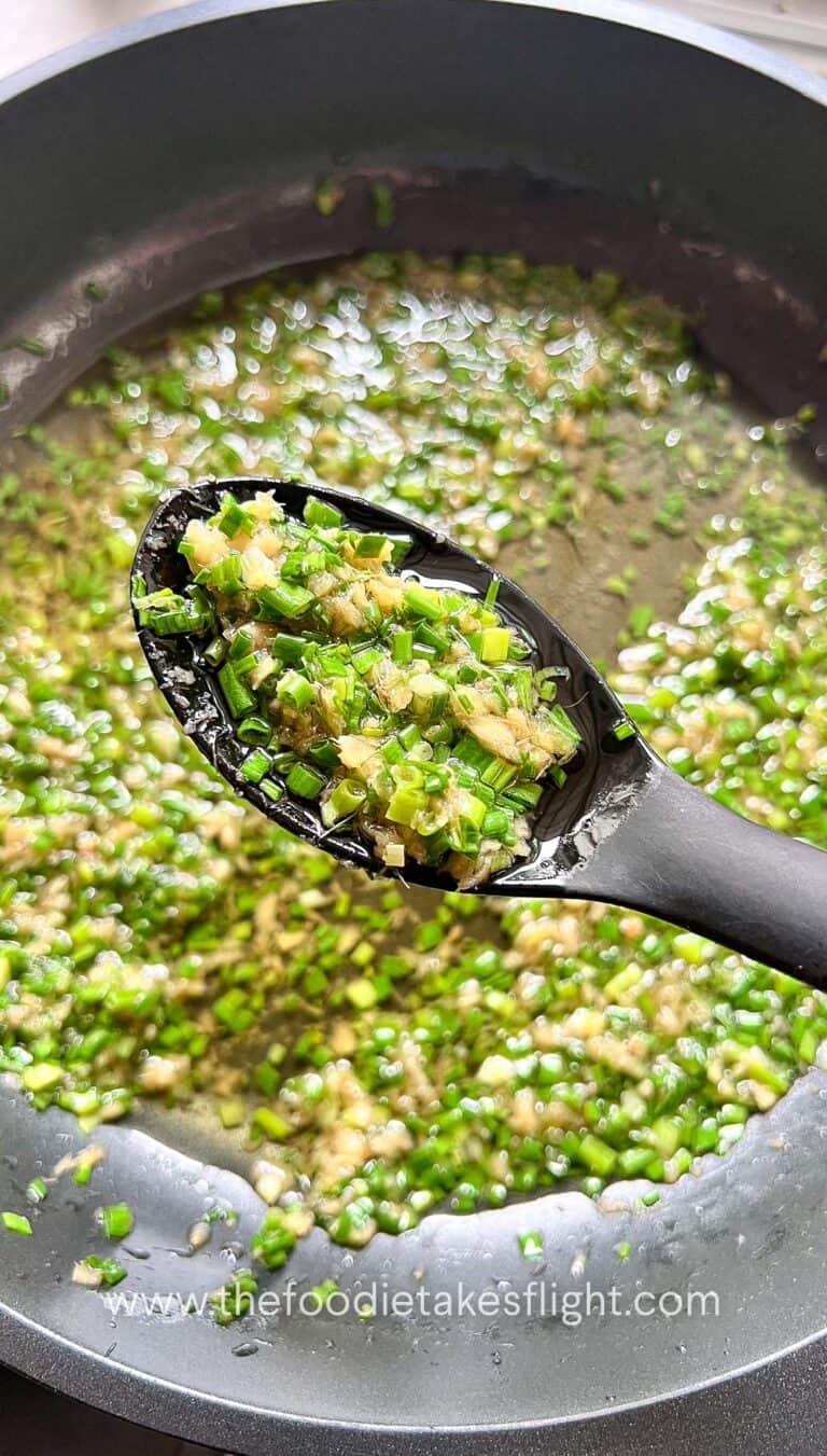 Pan Fried Tofu with Ginger Scallion Sauce - The Foodie Takes Flight