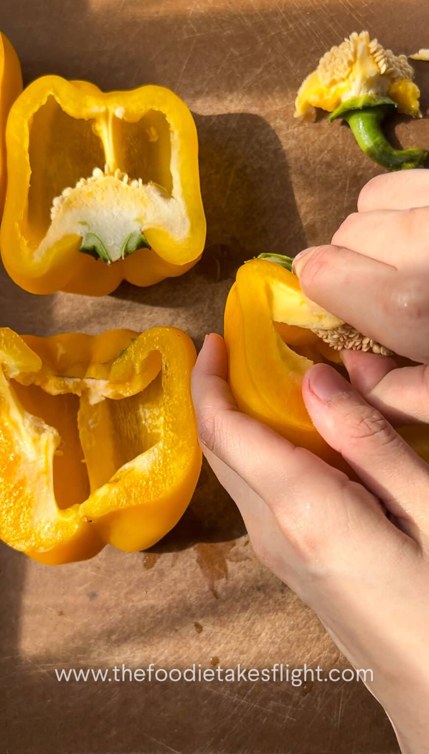 Filipino-Style Stuffed Bell Peppers - The Foodie Takes Flight