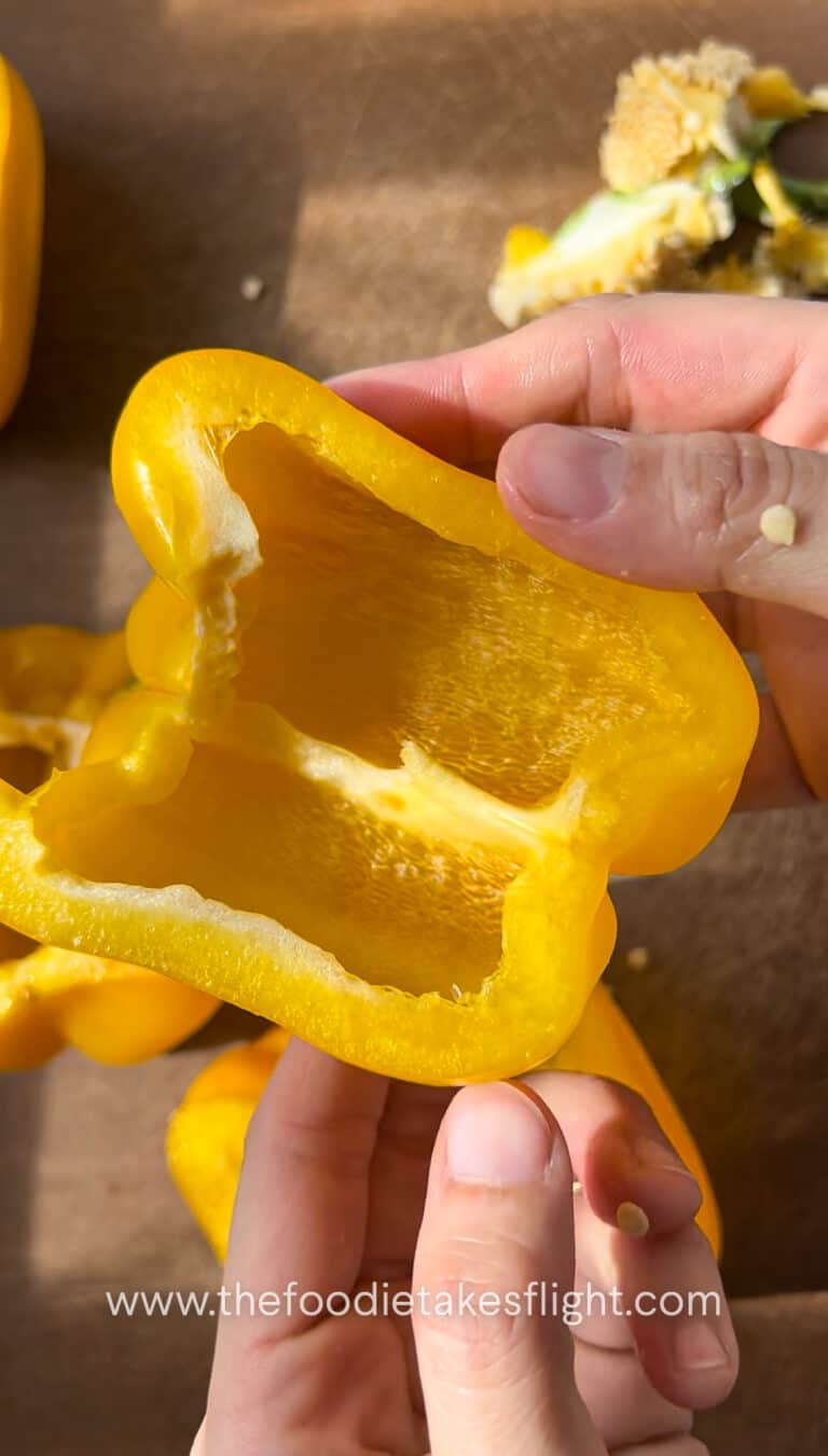 Filipino-Style Stuffed Bell Peppers - The Foodie Takes Flight