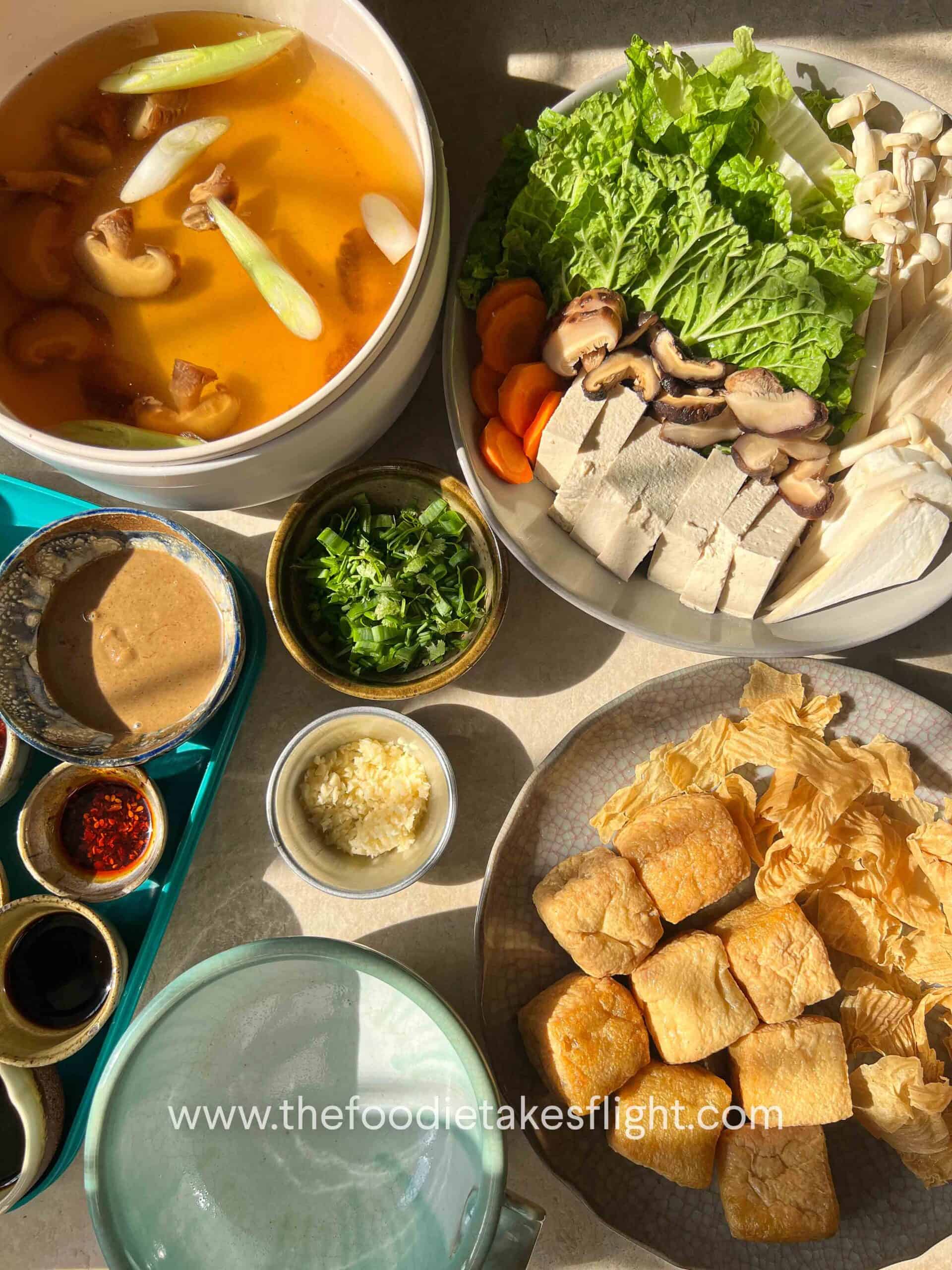 Vegan Chinese Hot Pot at Home - The Foodie Takes Flight