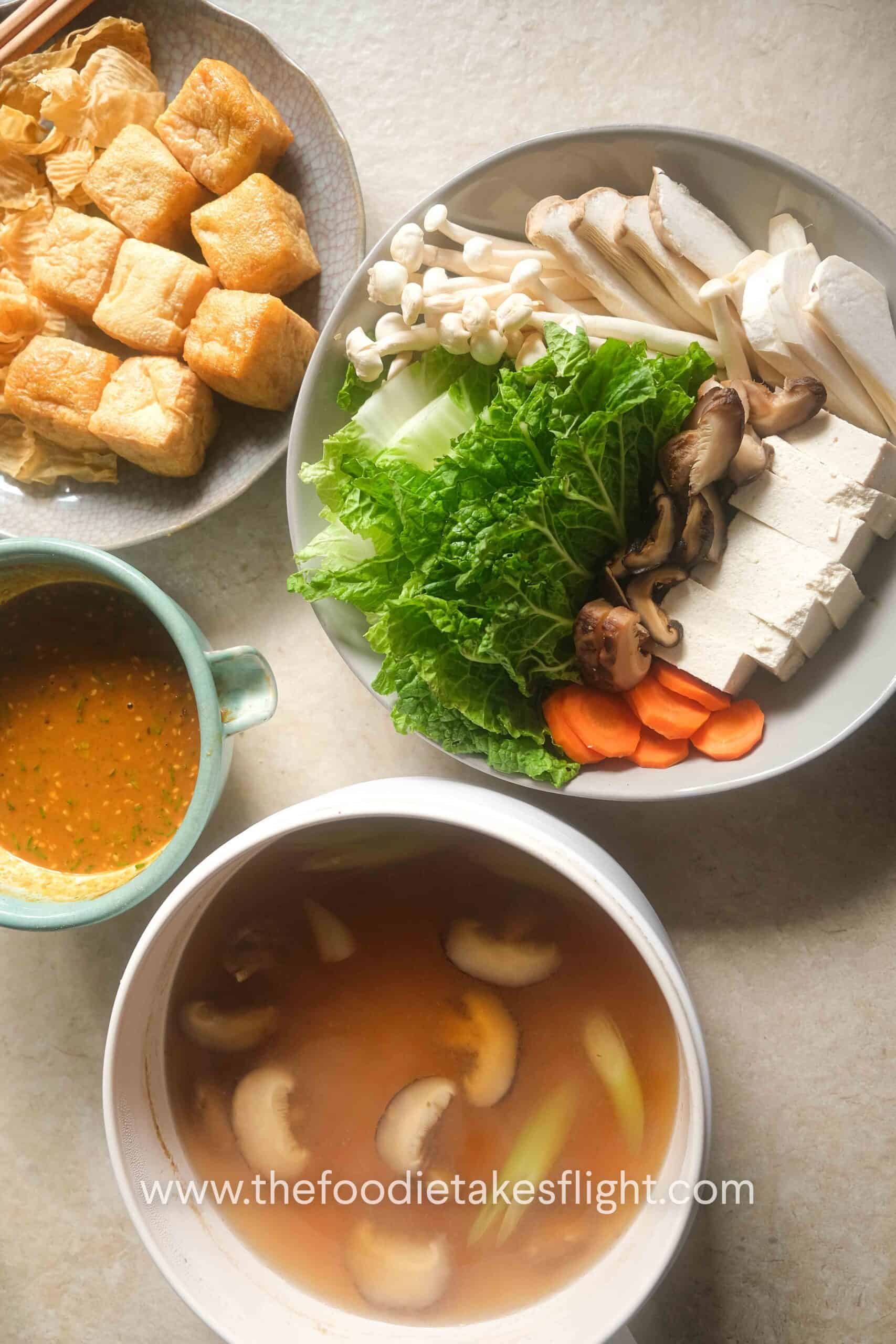 Vegan Chinese Hot Pot at Home - The Foodie Takes Flight