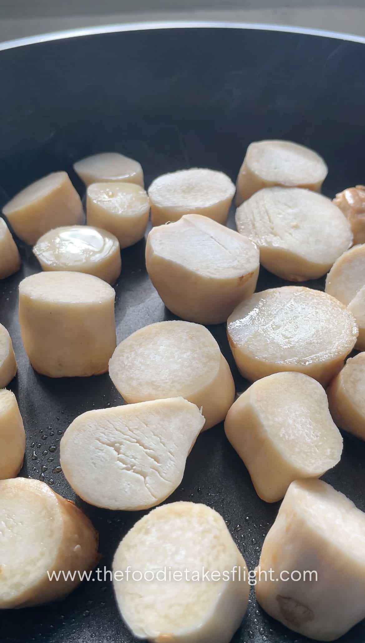 Miso Garlic King Oyster Mushrooms - The Foodie Takes Flight