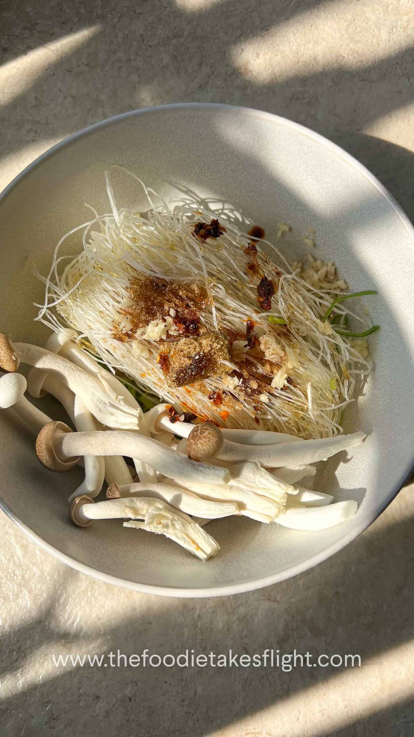 No-Cook Noodle Soup - The Foodie Takes Flight