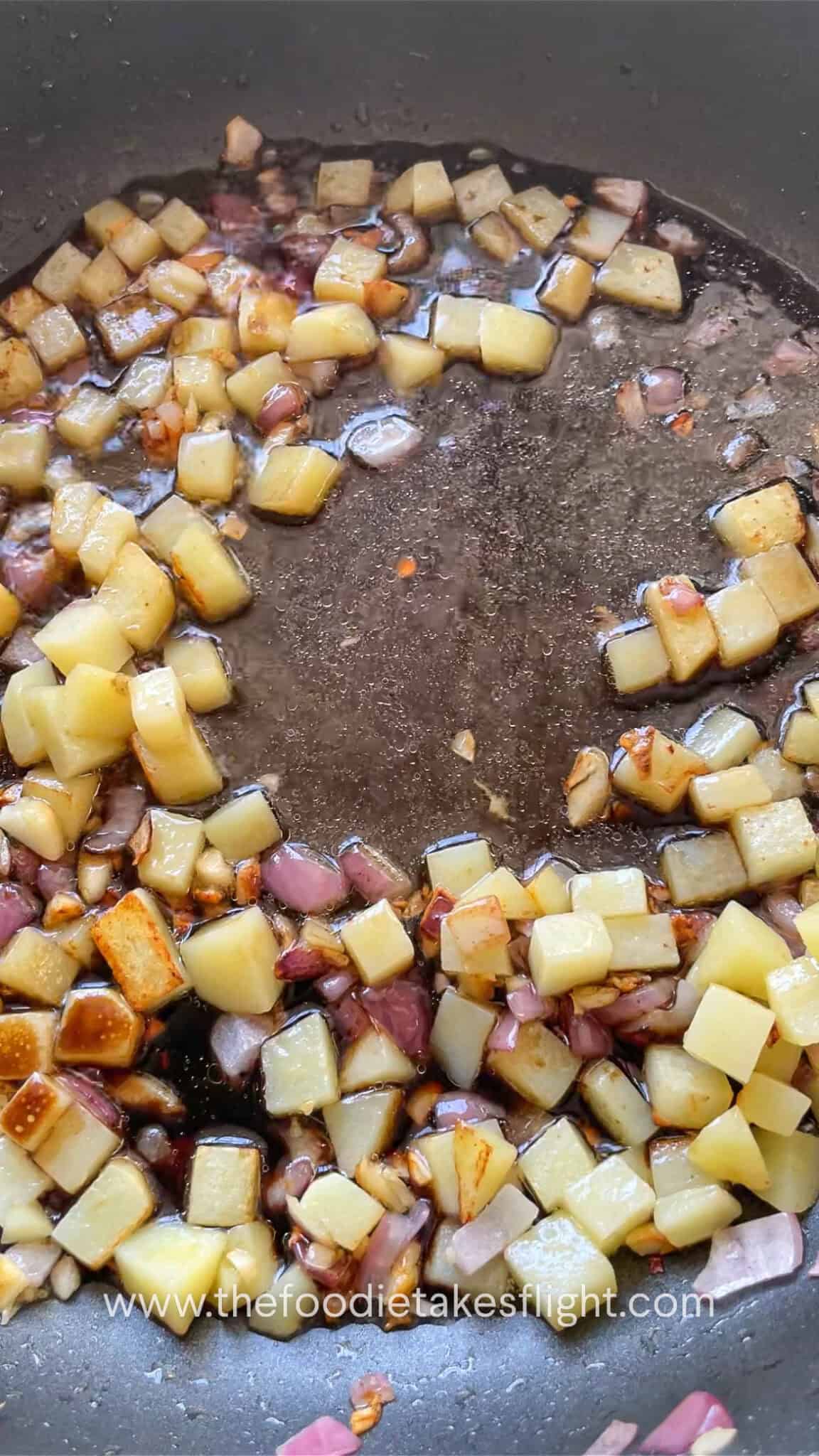 Minced Tofu Adobo (Adobong Giniling) - The Foodie Takes Flight