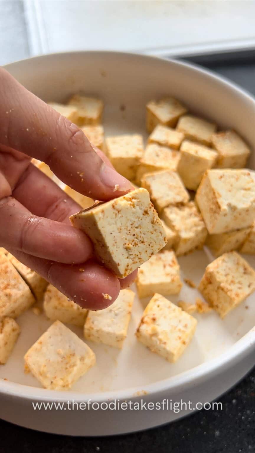 Hot Maple Tofu Bites (Vegan Recipe) - The Foodie Takes Flight