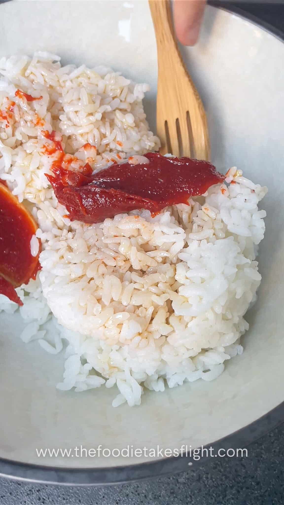 Crispy Kimchi Fried Rice Bowl - The Foodie Takes Flight