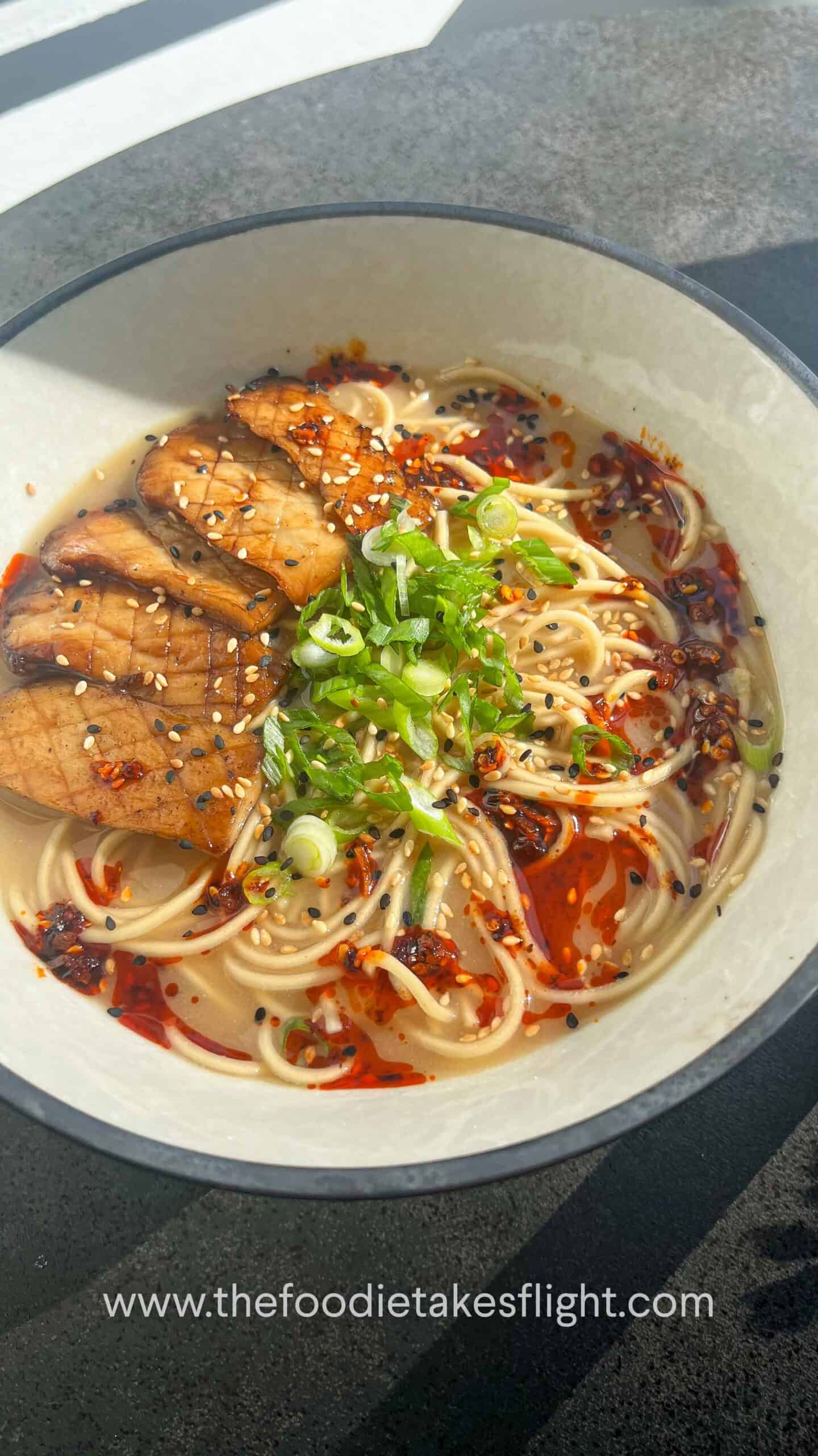 Roasted Garlic Miso Noodle Soup with Seared King Oyster Mushrooms - The ...