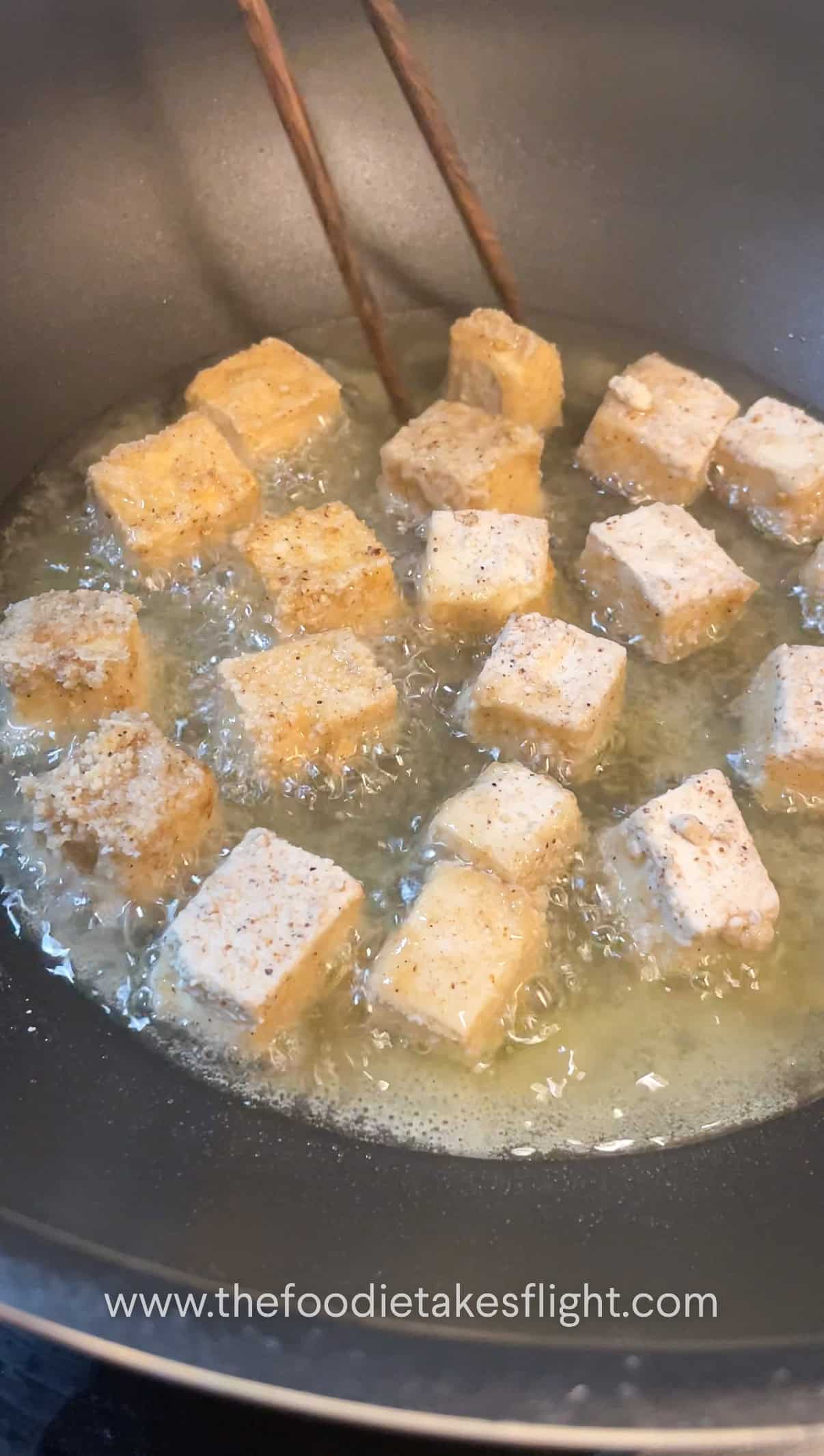 Crispy Tofu with Soy Citrus Glaze - The Foodie Takes Flight