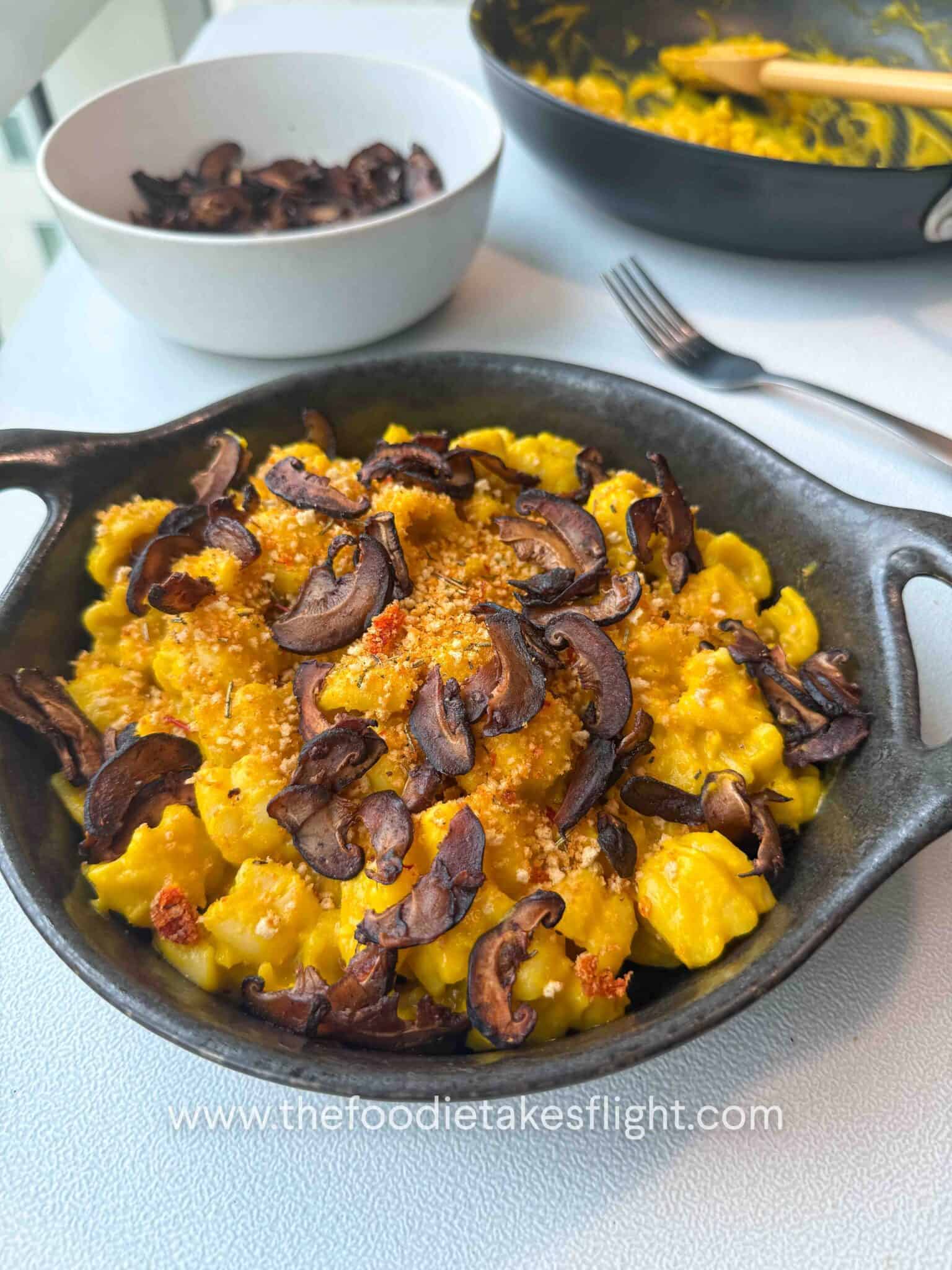Creamy Miso Pumpkin Pasta with Calabrian Chili Breadcrumbs and Shiitake ...